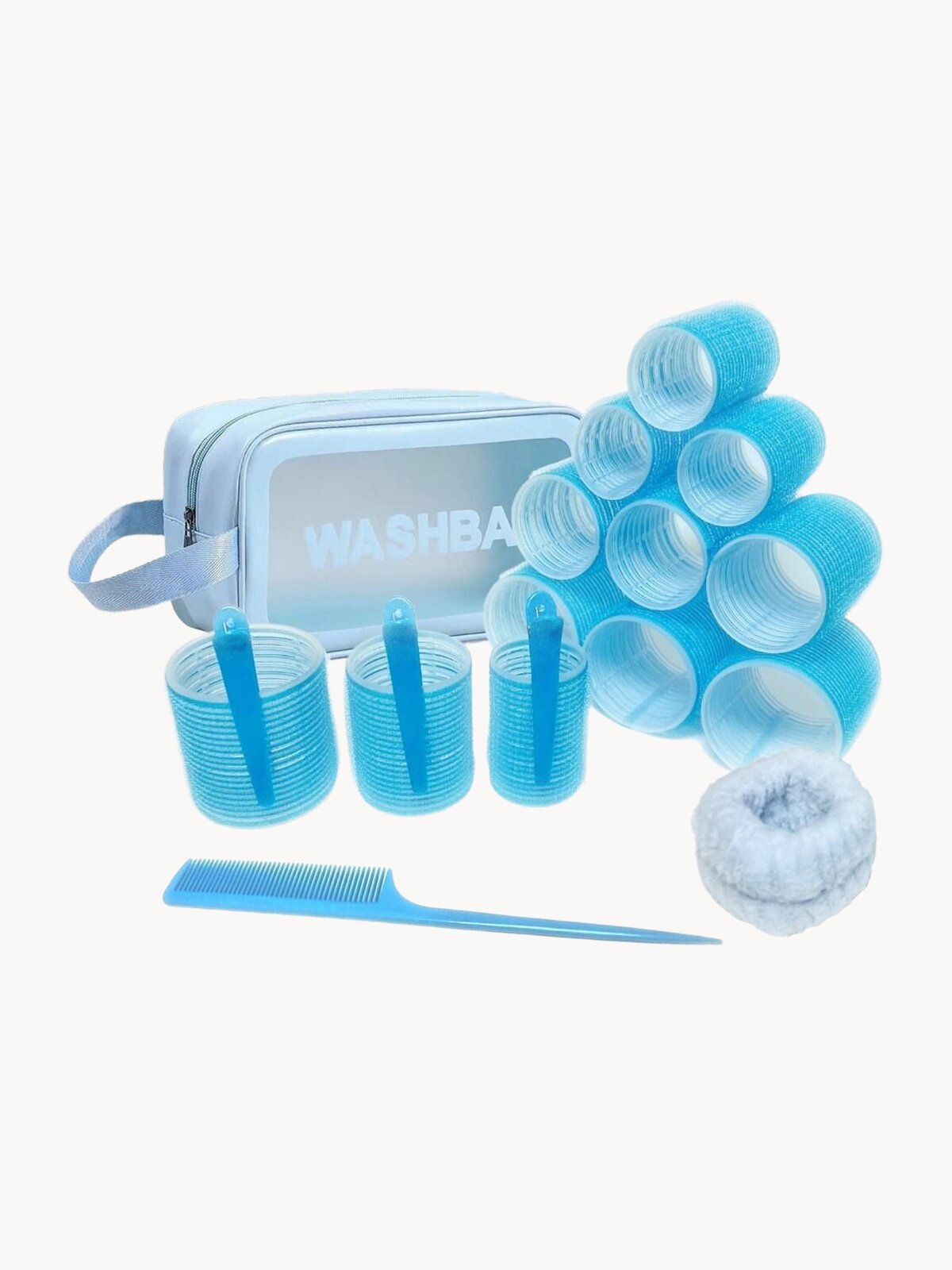 Бигуди липучки для волос объема крупные с зажимом набор 39 предметов