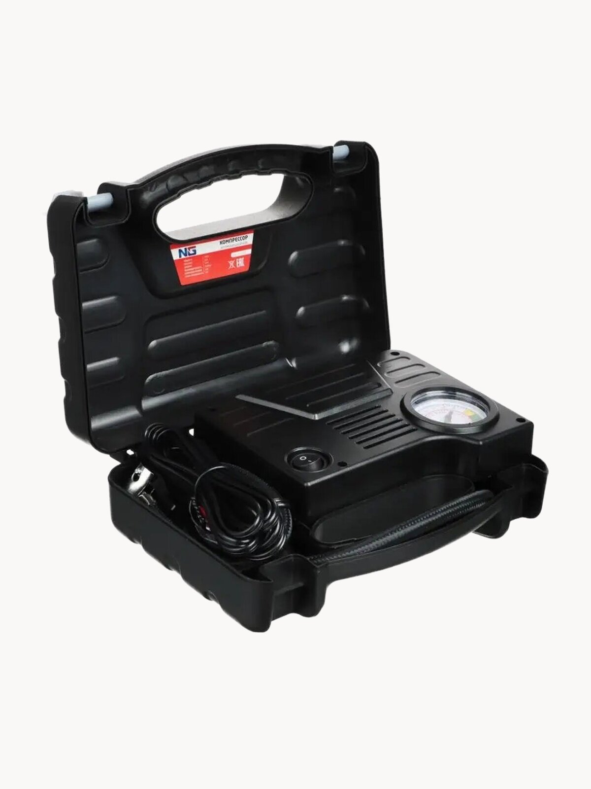 Компрессор автомобильный от прикуривателя, в кейсе, 12 л/мин