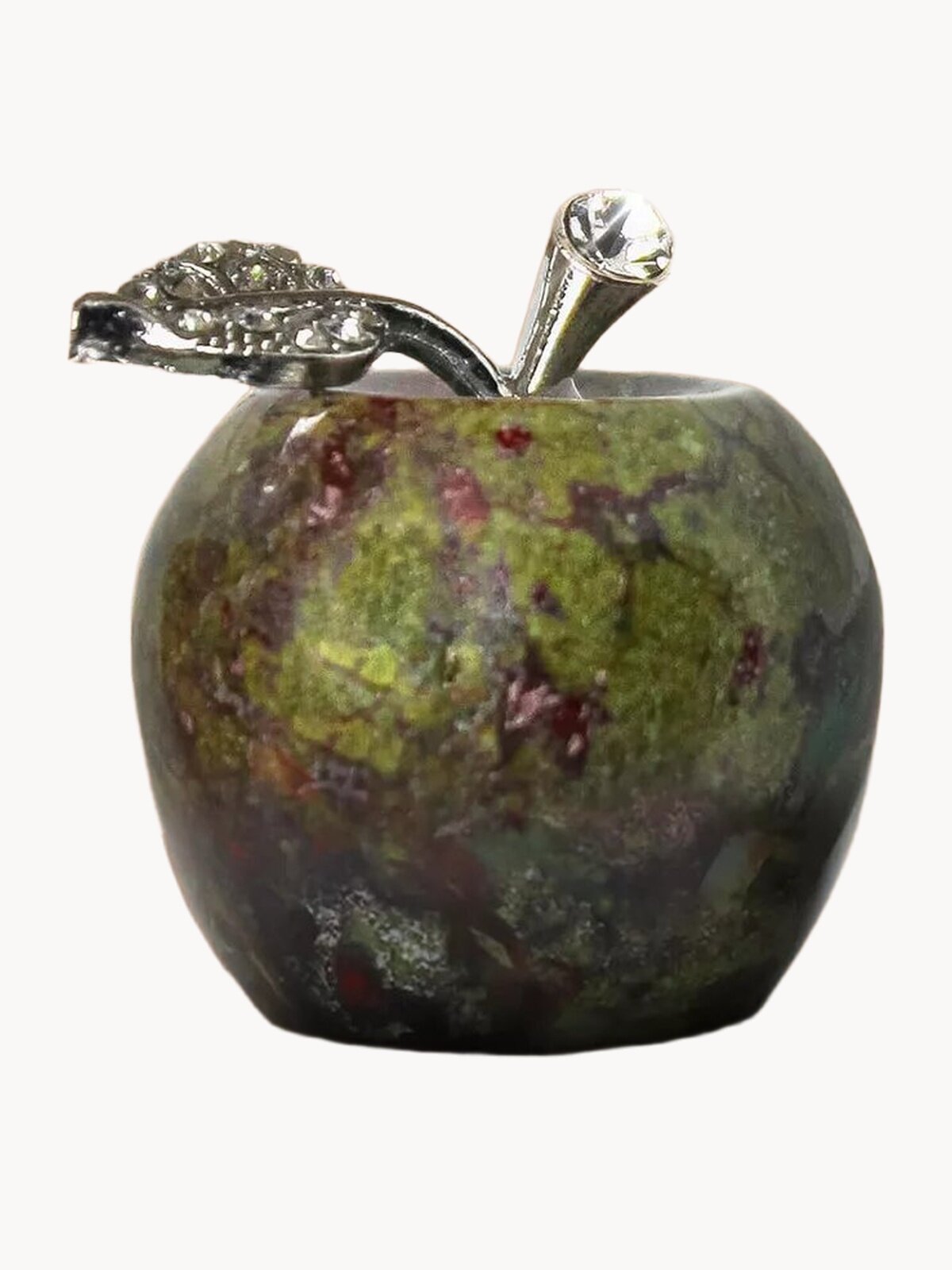 Статуэтки для интерьера на полку HOME BALANCE "Яблоко", натуральный камень кровь дракона