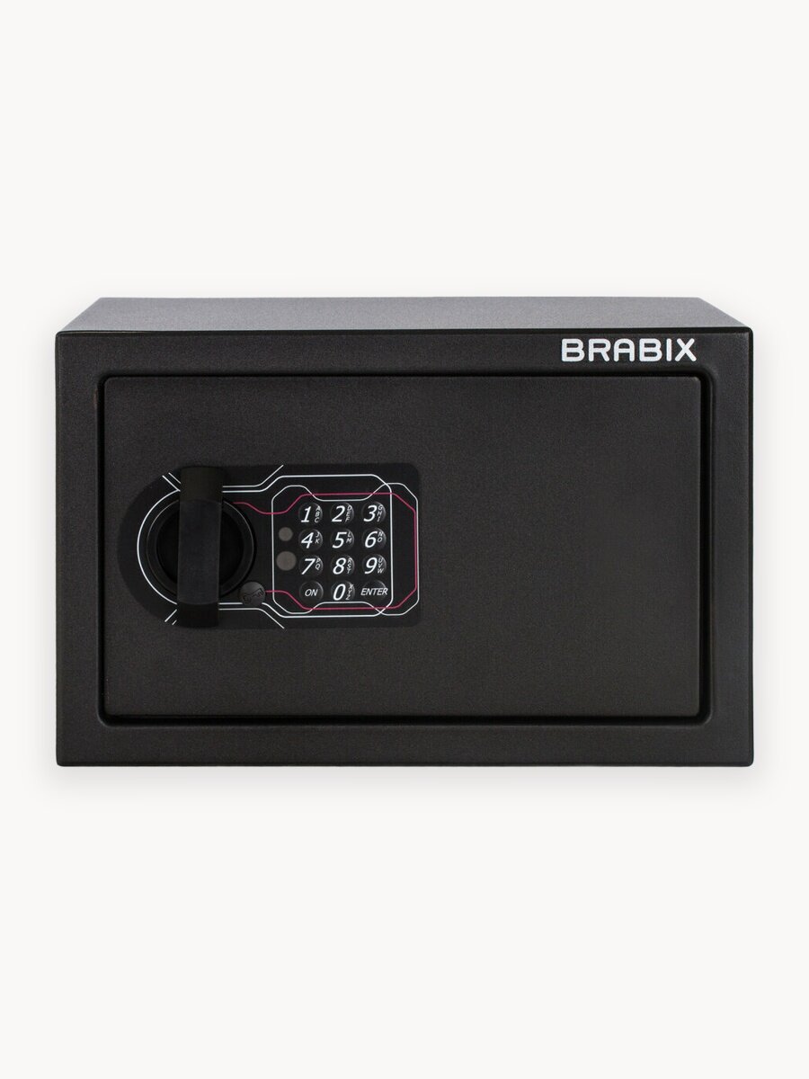 Сейф мебельный Brabix Sf-200el, 200х310х200 мм, электронный замок, черный, 291145