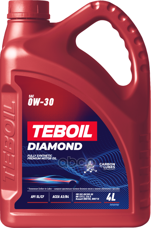 Teboil 0W-30 Diamond SL/CF 4л (синт. мотор. масло)