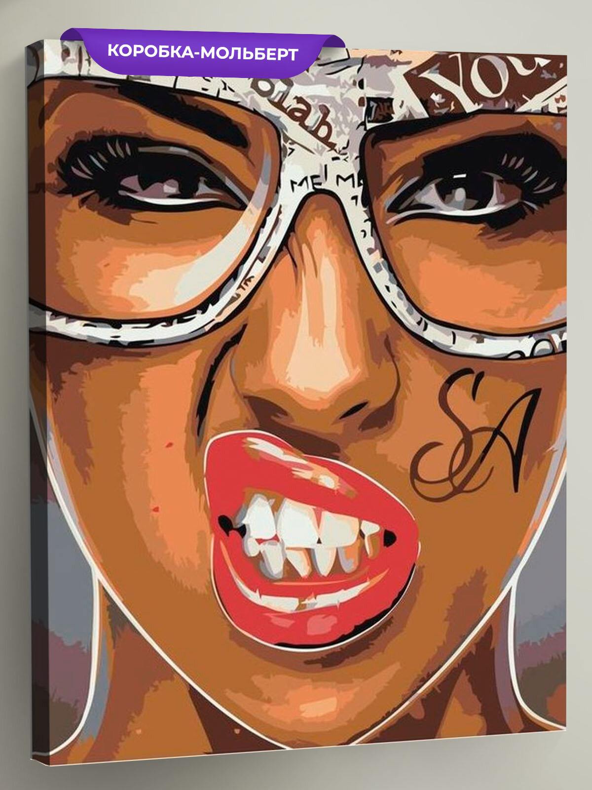 Картина по номерам ЖПН на холсте с подрамником, Раскраска 40х50, Девушка Портрет Женщина