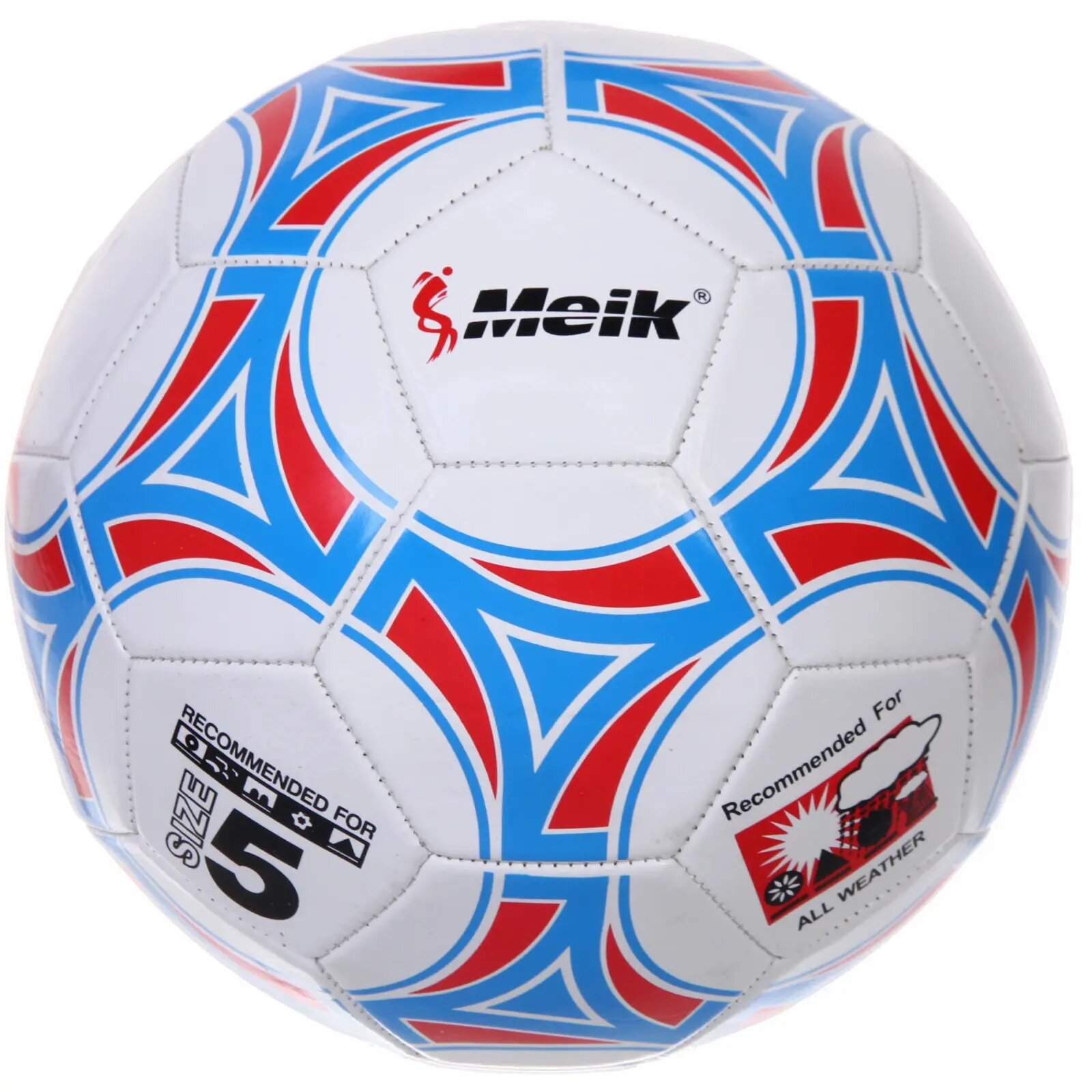 Футбольный мяч Meik Hat Trick MK-2000, ПВХ, размер 5, для всех погодных условий