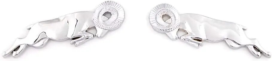 2 шт. 3D-эмблемы для автомобиля Leaping Ram, эмблемы на крыло, премиальные наклейки с названием автомобиля для Ram 1500 (серебристые)