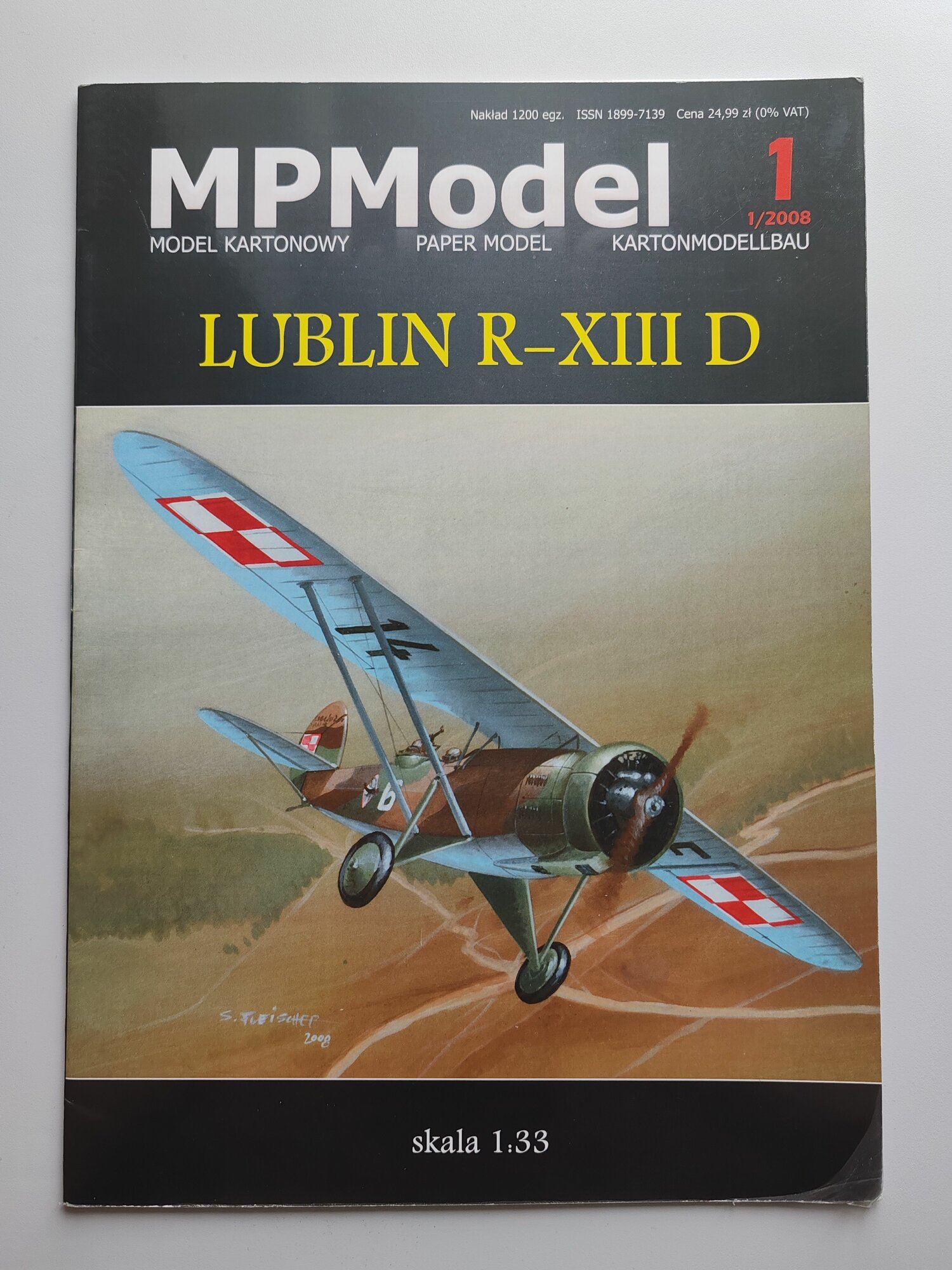 Сборная бумажная модель Самолет Lublin R-XIII D - MPModel №1 (Журнал)