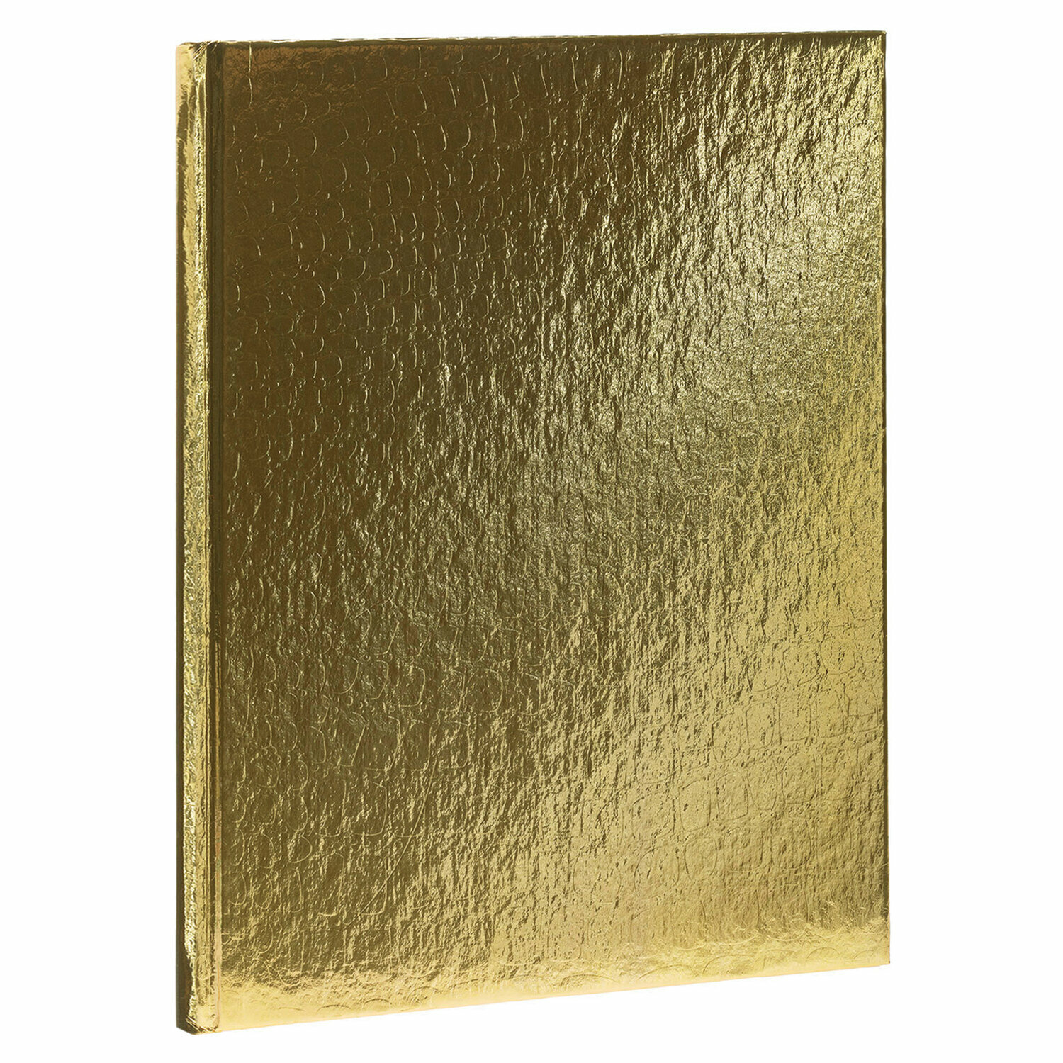 Блокнот А5 167х216 мм, 80 л, твёрдый, бумвинил "METALLIC", клетка, блок 5 цв, HATBER, золото, 084778, 80ББ5В1 (цена только за 1 шт.)