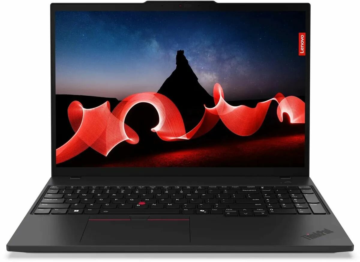 Ноутбук Lenovo ThinkPad T16 Gen 3 16" (3840x2400) OLED, Intel Core Ultra 7 165H, 32Гб DDR5, 1Тб SSD, Intel Arc, Без ОС, черный (21MQS7GA00)