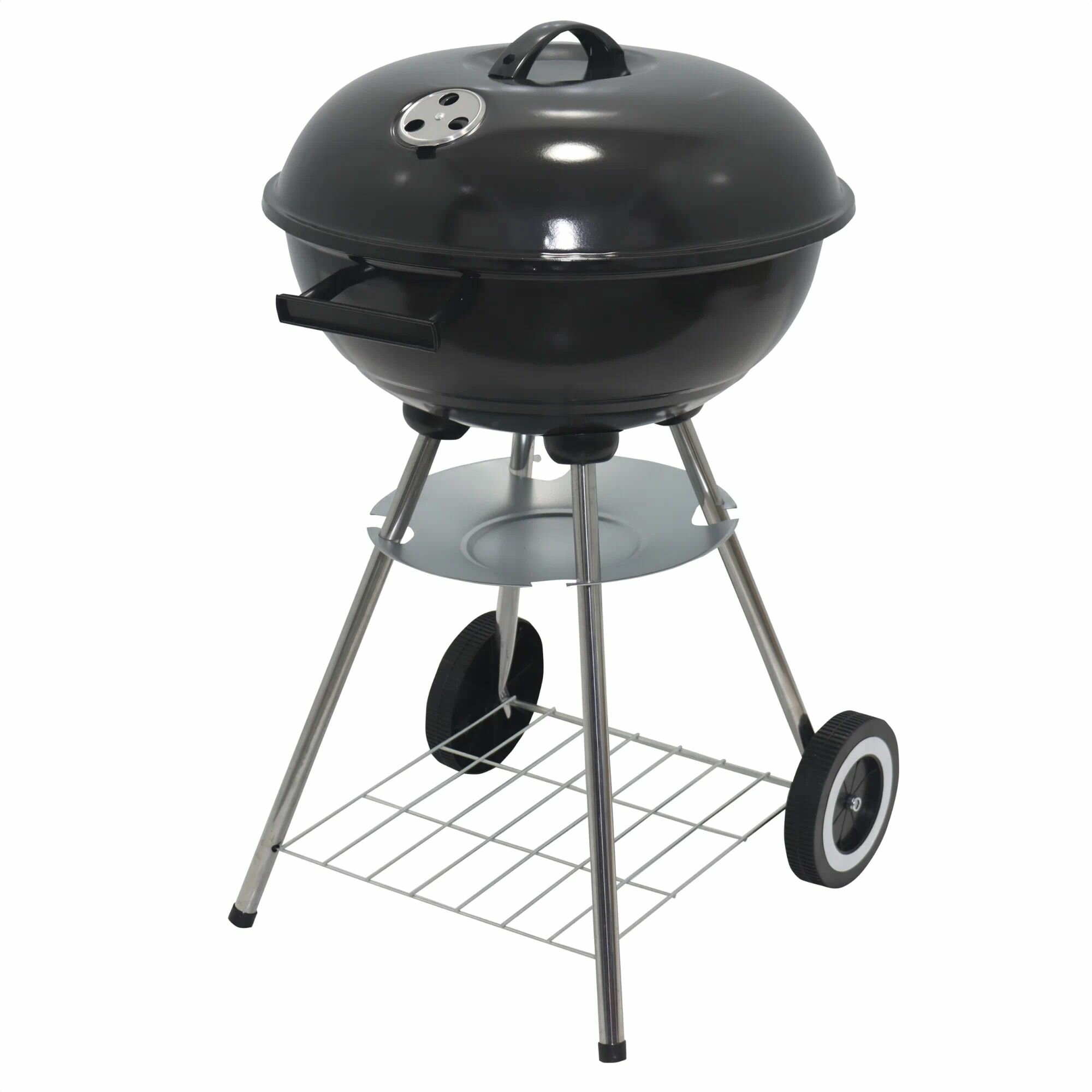 Гриль угольный круглый Homsly, с колесами, диаметр решетки 42 см, LGC 45