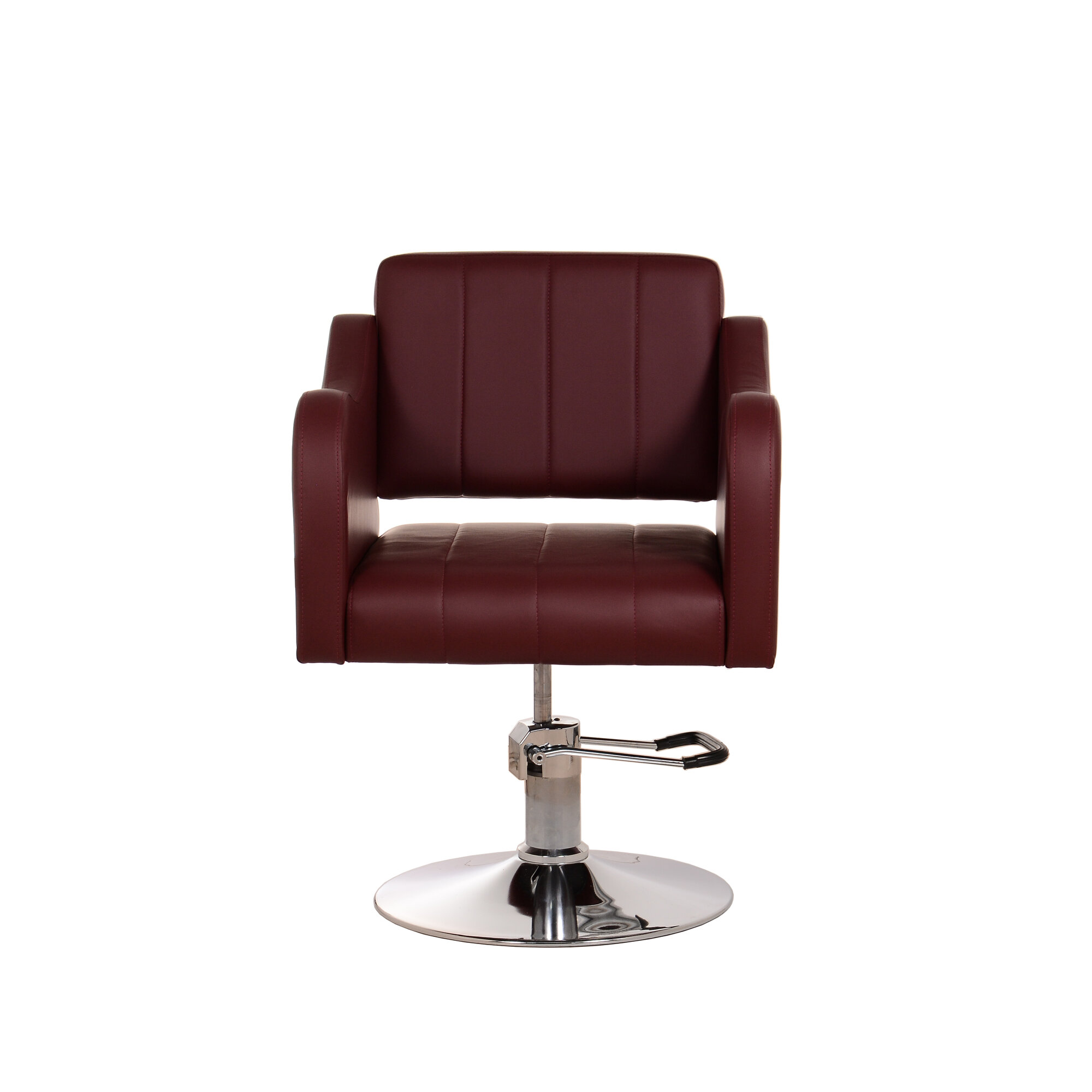 Парикмахерское кресло "Атланта", цвет вишневый, основание - диск