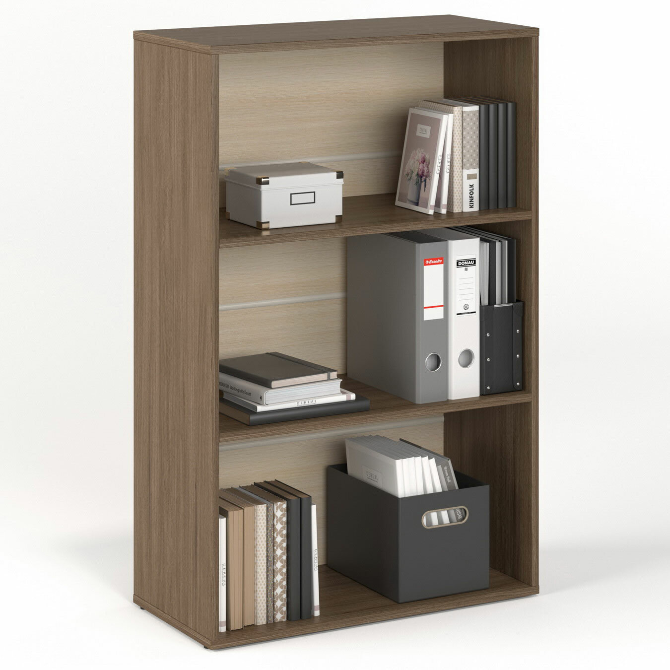 Стеллаж МагМебель Б12 ясень шимо тёмный