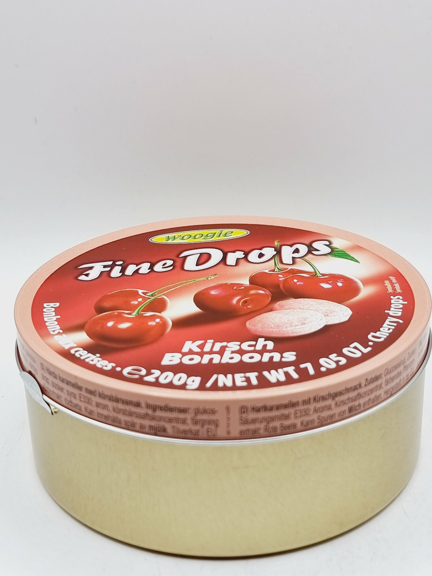 Леденцы Woogie Fine Drops с вишневым вкусом 200 грамм (Германия)