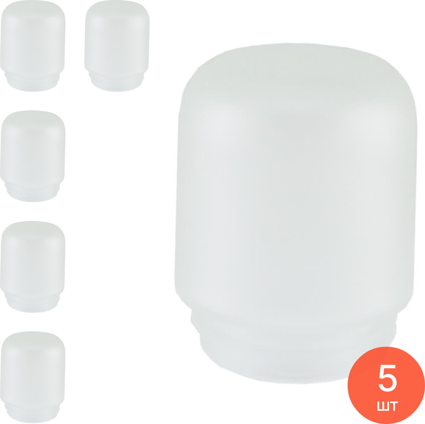 Рассеиватель TDM Electric / ТДМ Электрик для НПБ-400, стекло, прозрачный, размером 80×80×210мм / освещение (комплект из 5 шт)