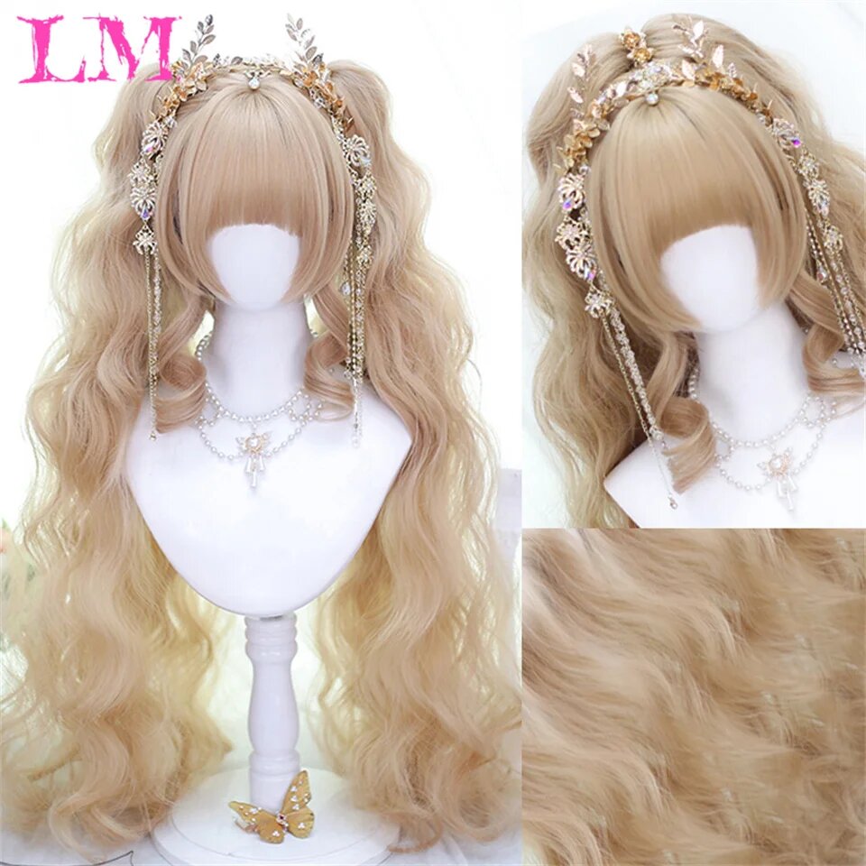 LIANGMO Синтетический черный парик с длинным хвостиком # 4