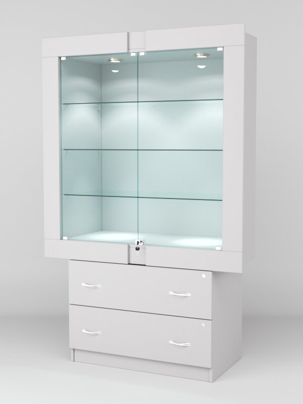 Витрина "электра" №9-2 (задняя стенка - ДСП), Серый. Производитель товара - компания Westcom.