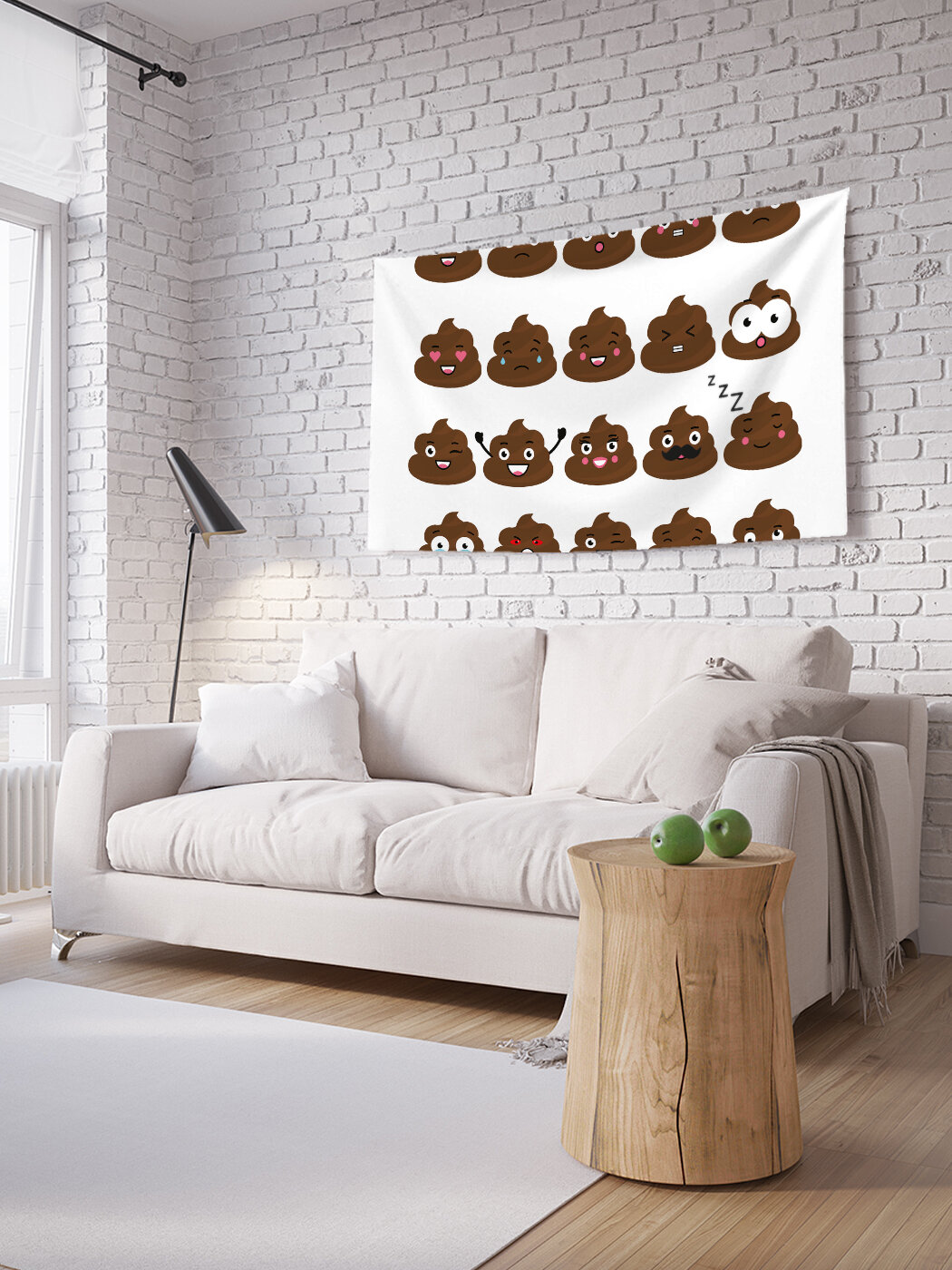 Фотопанно на стену горизонтальный постер 100х150 "Ряды эмоций", JoyArty