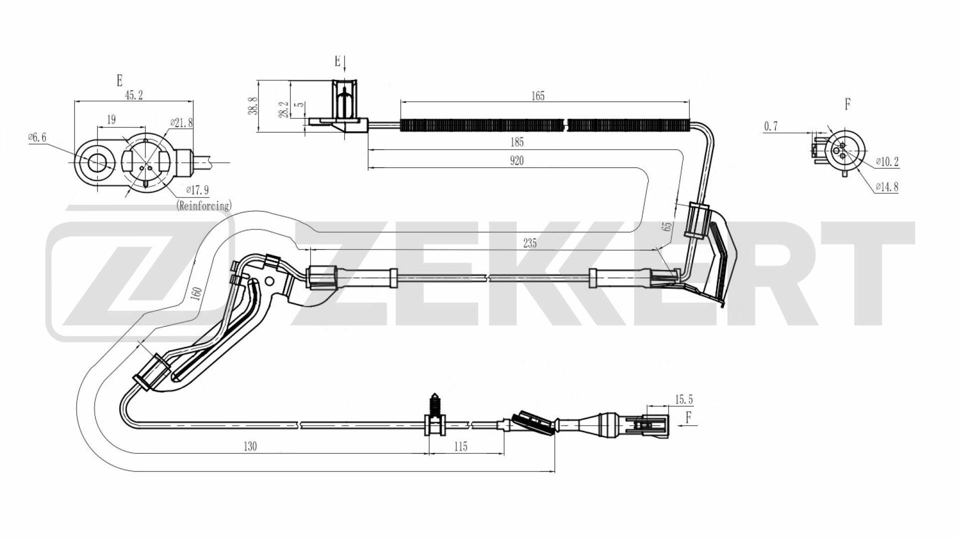 Датчик ABS передн. Mazda Tribute 00-, Ford Escape 01-