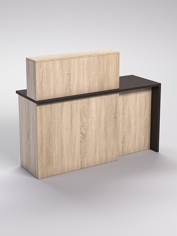 Ресепшн "Лирика" №1-П, Дуб Венге и Дуб Сонома. Производитель товара - компания Westcom.