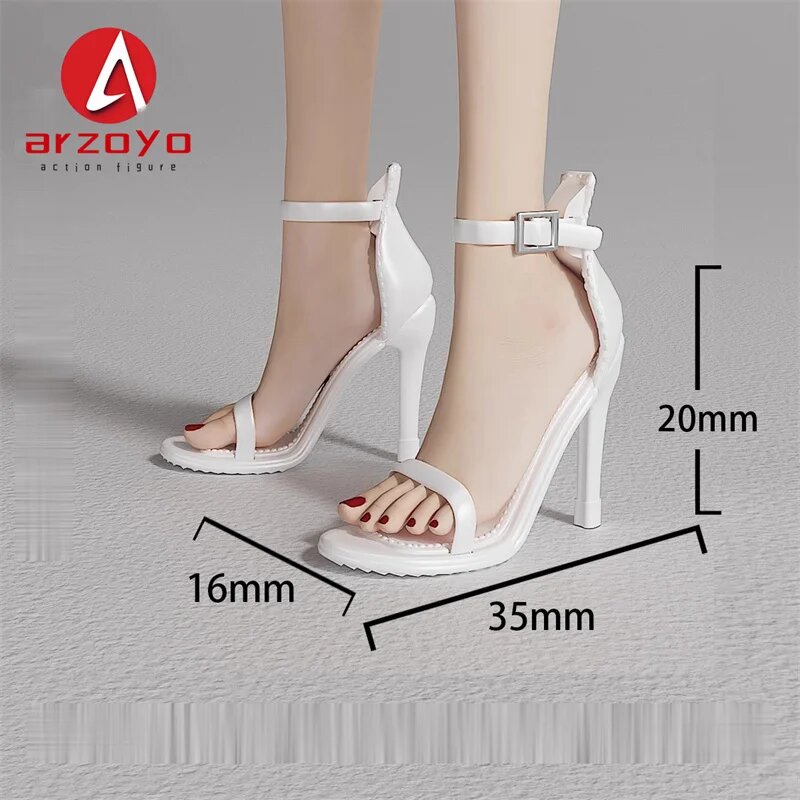 Ар. zoyo 1/6 Белые туфли на каблуке для кукол, Color: B