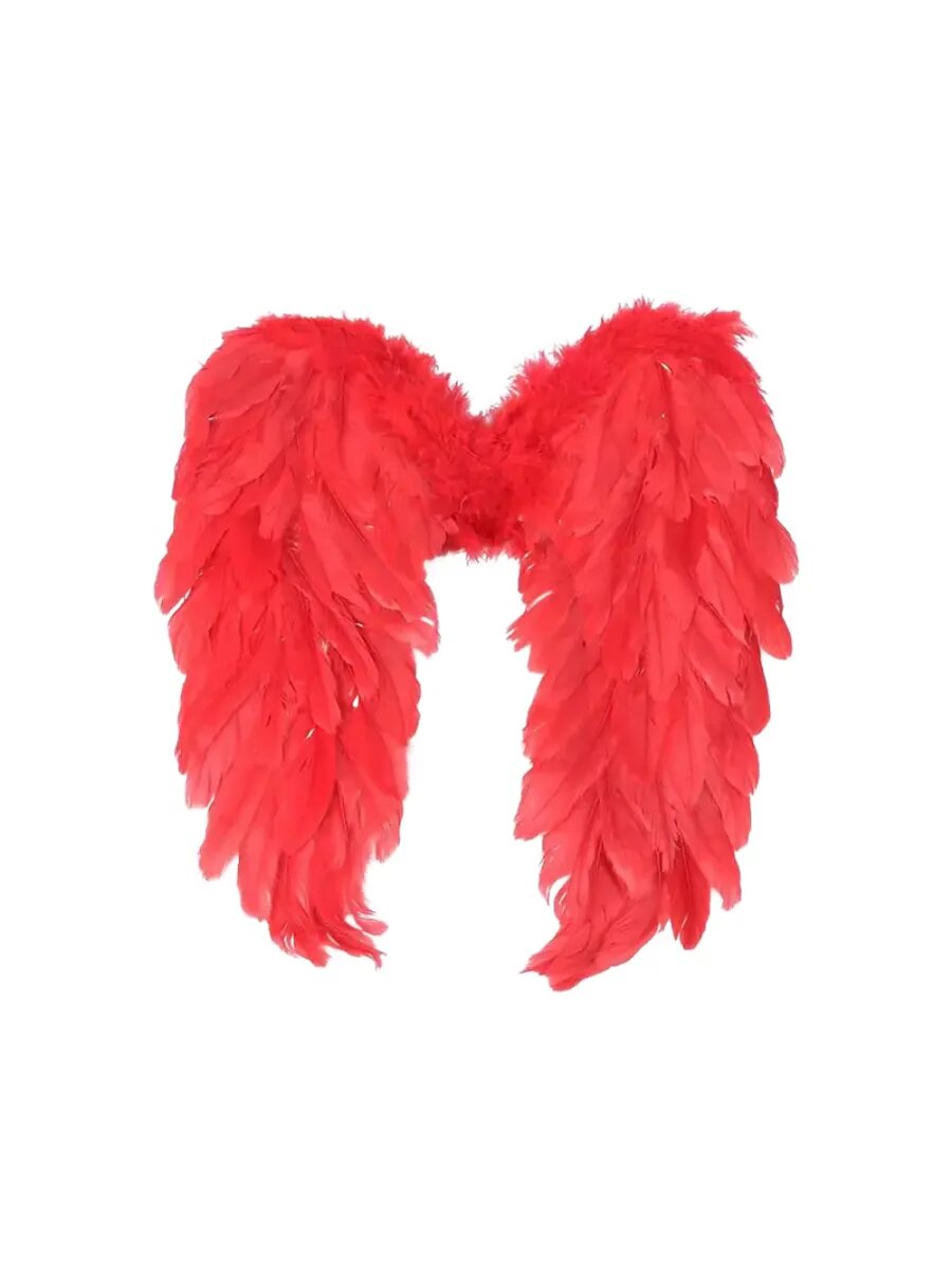 Крылья карнавальные Красные (45*45 см) / 1 шт. / Веселуха