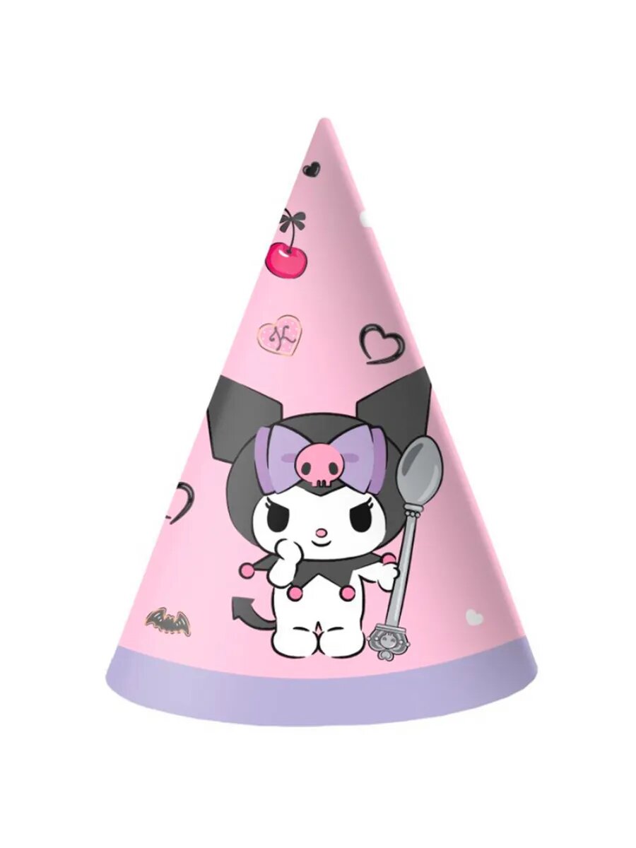 Колпаки "С Днем рождения!" Куроми, 16 см, 6 шт. / ND PLAY, Россия