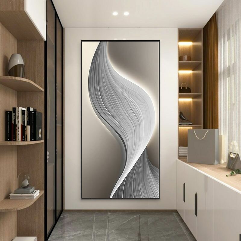 Декоративная панель для электросчетчика 50x70 см скрытые картины, левое открывание Без сверления + кристальная поверхность