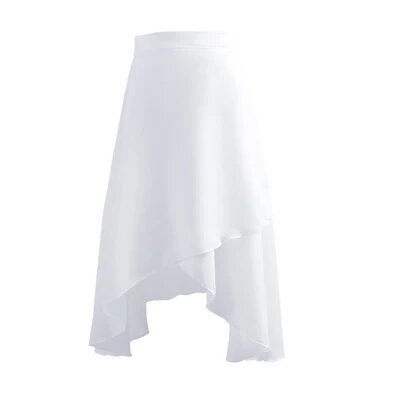 Балетная юбка для женщин и взрослых, длинная шифоновая юбка на шнуровке, балетная пачка, танцевальная одежда для балерины, юбка для фигурного катания Белый, White