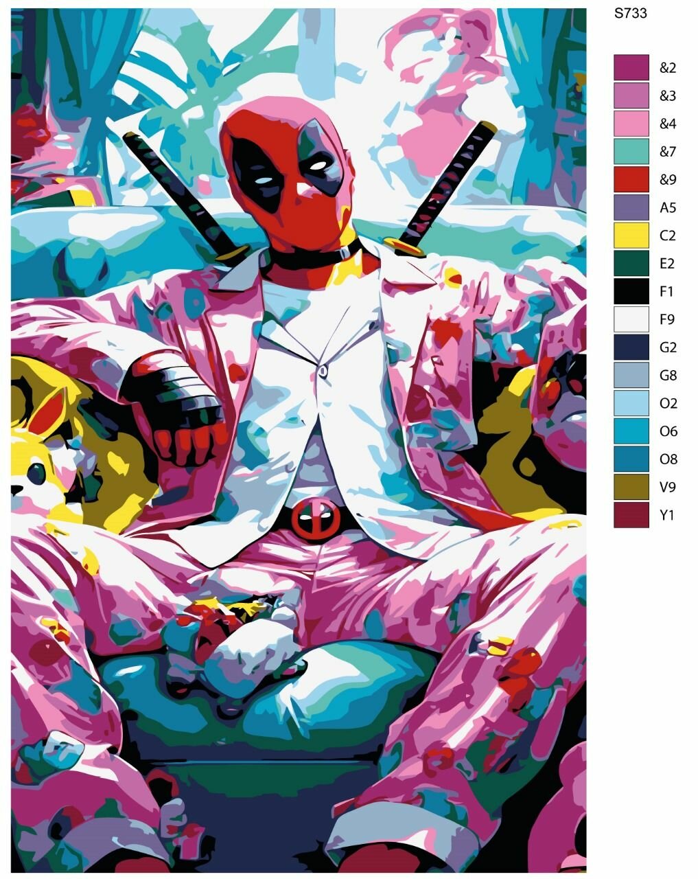 Картина по номерам BRUSHES-PAINTS "Дэдпул" S-733 40x60 см