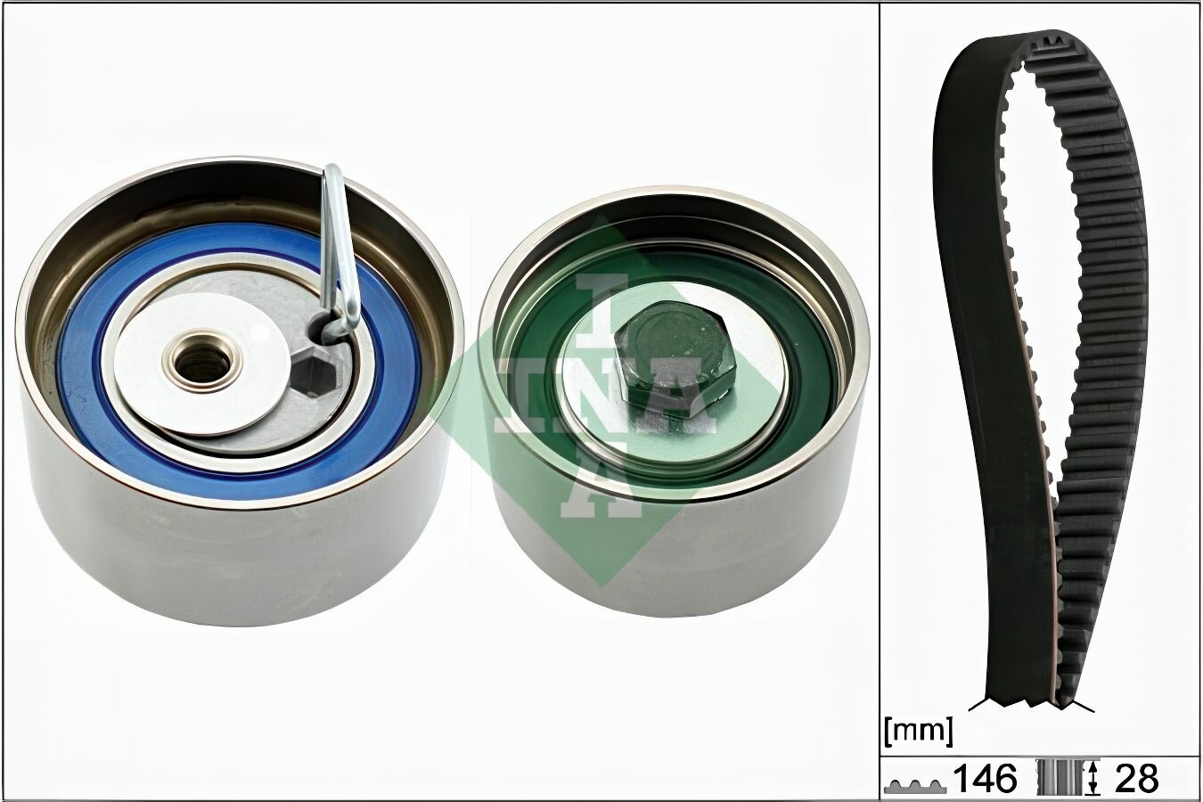 Комплект ремня ГРМ для Крайслер Караван, Вояджер 4, Гранд Вояджер 3, Додж Караван, Джип Чероки 530 0587 10 INA