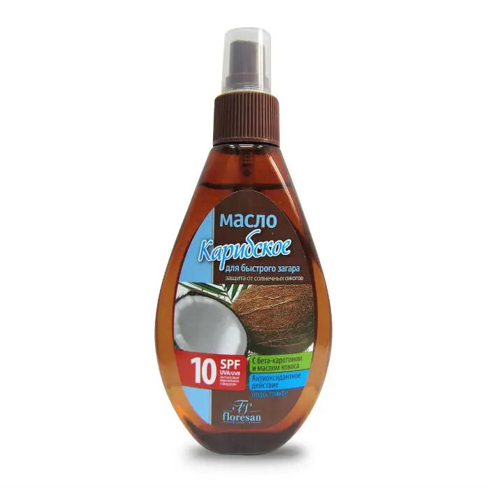 Флоресан Paradise Масло для быстрого загара Карибское SPF10 160 мл 1 шт