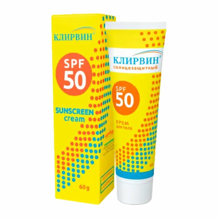 Клирвин крем для тела солнцезащитный SPF50 60 г 1 шт