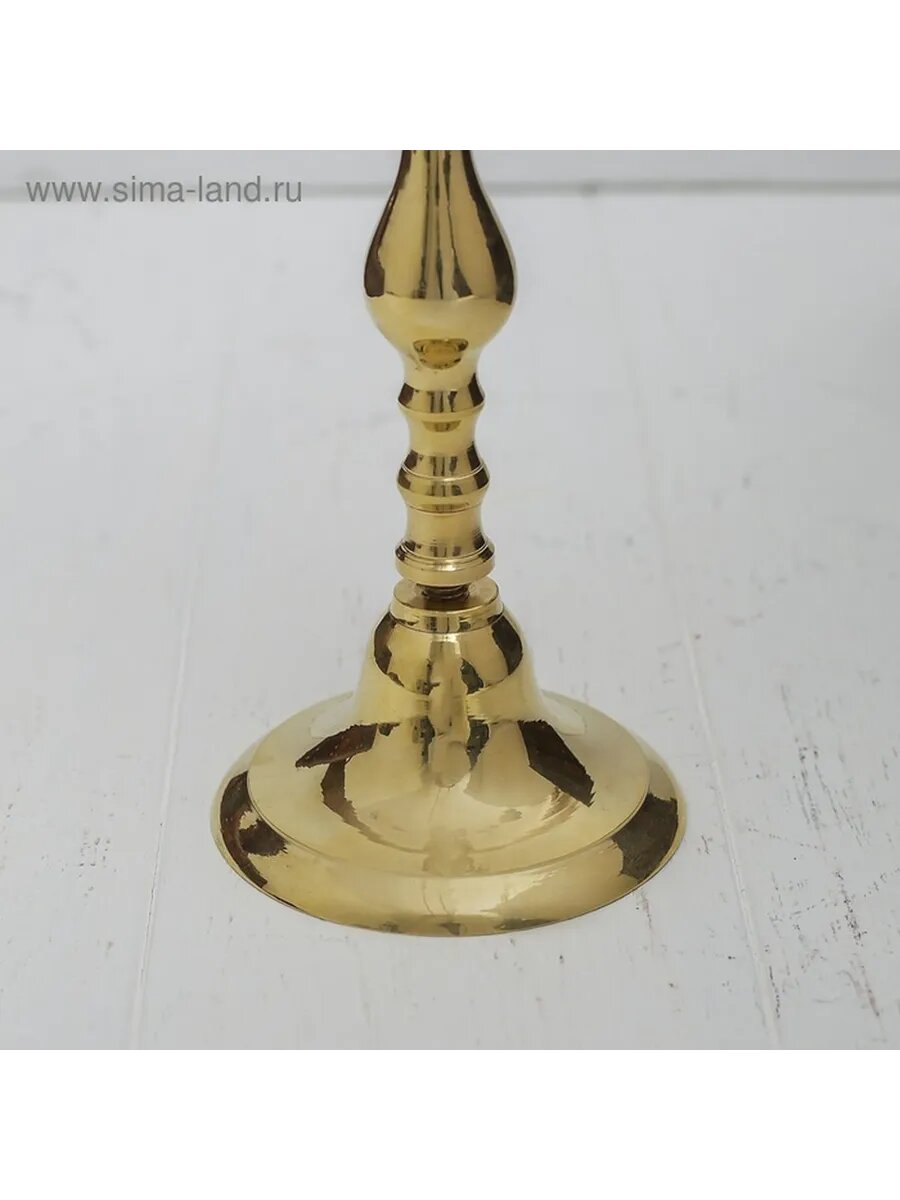 Стильный латунный подсвечник на 3 свечи "Замок"