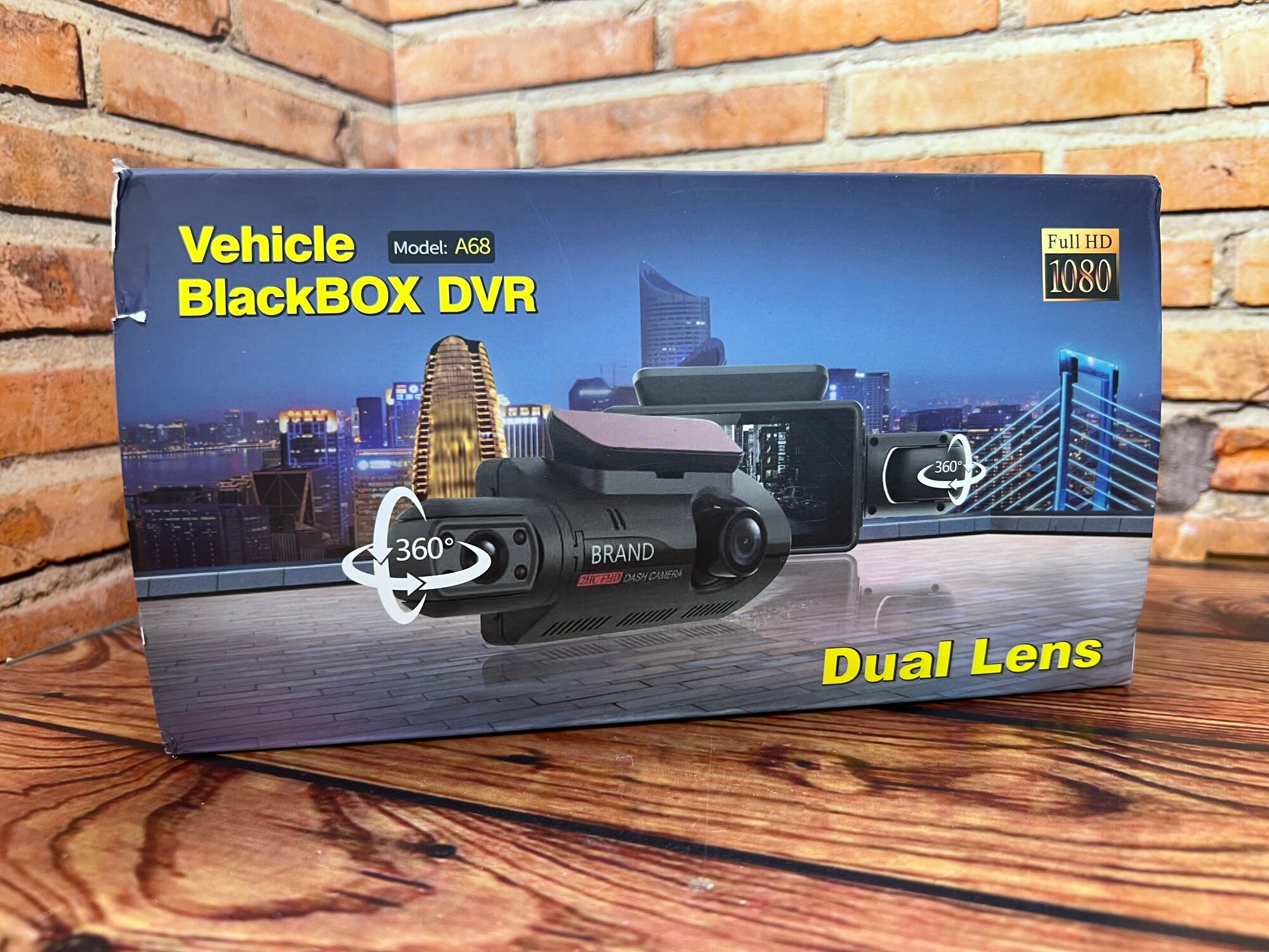 Видеорегистратор BlackBox DVR Dual Lens, Full HD 1080, обзор 170°, микрофон 3 камеры