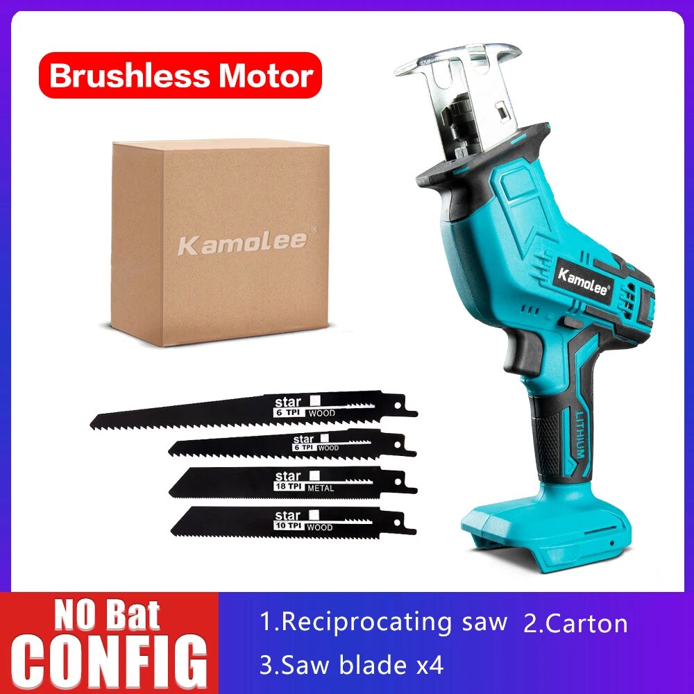Kamolee Беспроводная сабельная пила 3600 Вт ЕС, No Bat (BL)