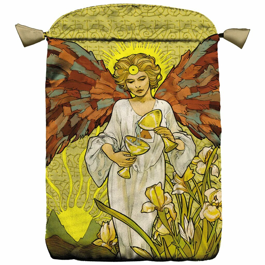 Мешочек для карт Таро арт-нуво (шелкография), Сатин, шелк, 22,5 см x 16 см