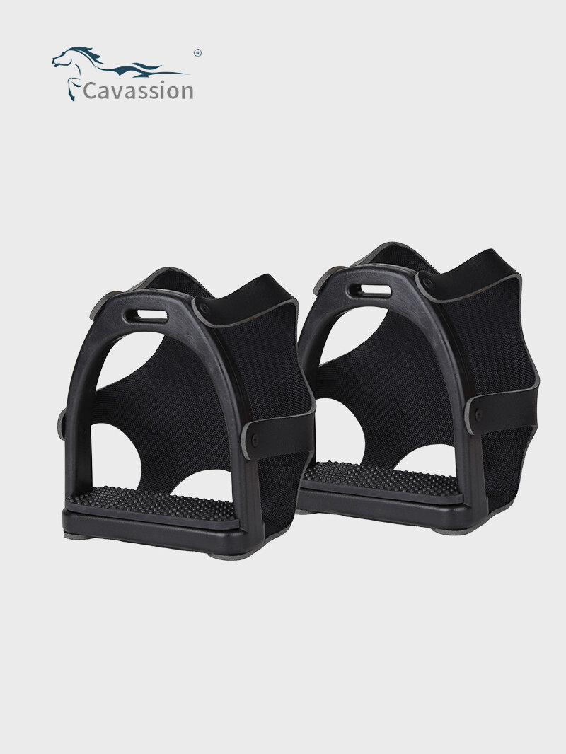 Стремена Cavassion, для взрослых лошадей, универсальные, черные