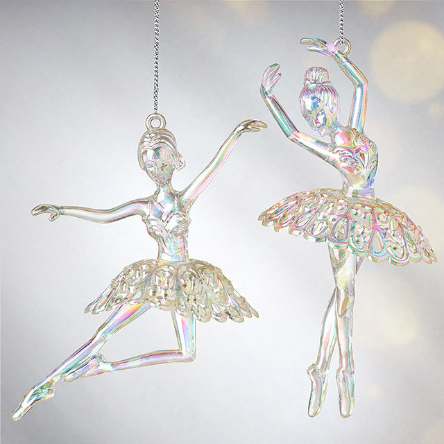 Набор елочных игрушек Балерина Кирстен в перламутровой пачке 15 см, 2 шт, подвеска, Koopman, CAA222430