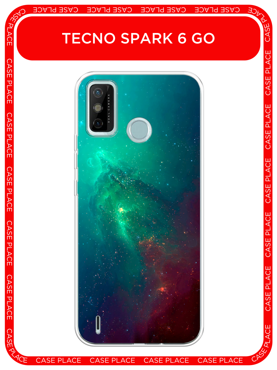 Чехол на Tecno Spark 6 GO / Техно Спарк 6 Го с принтом Космос 12