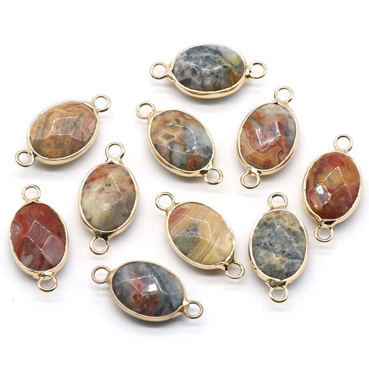 Подвески из натурального камня Yellow Crazy Agate