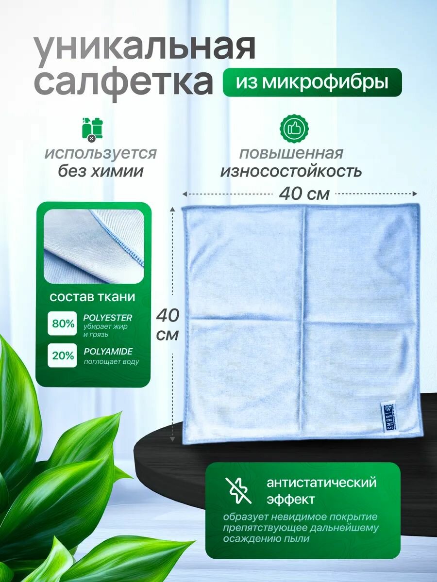 Тряпка для стекол и зеркал**