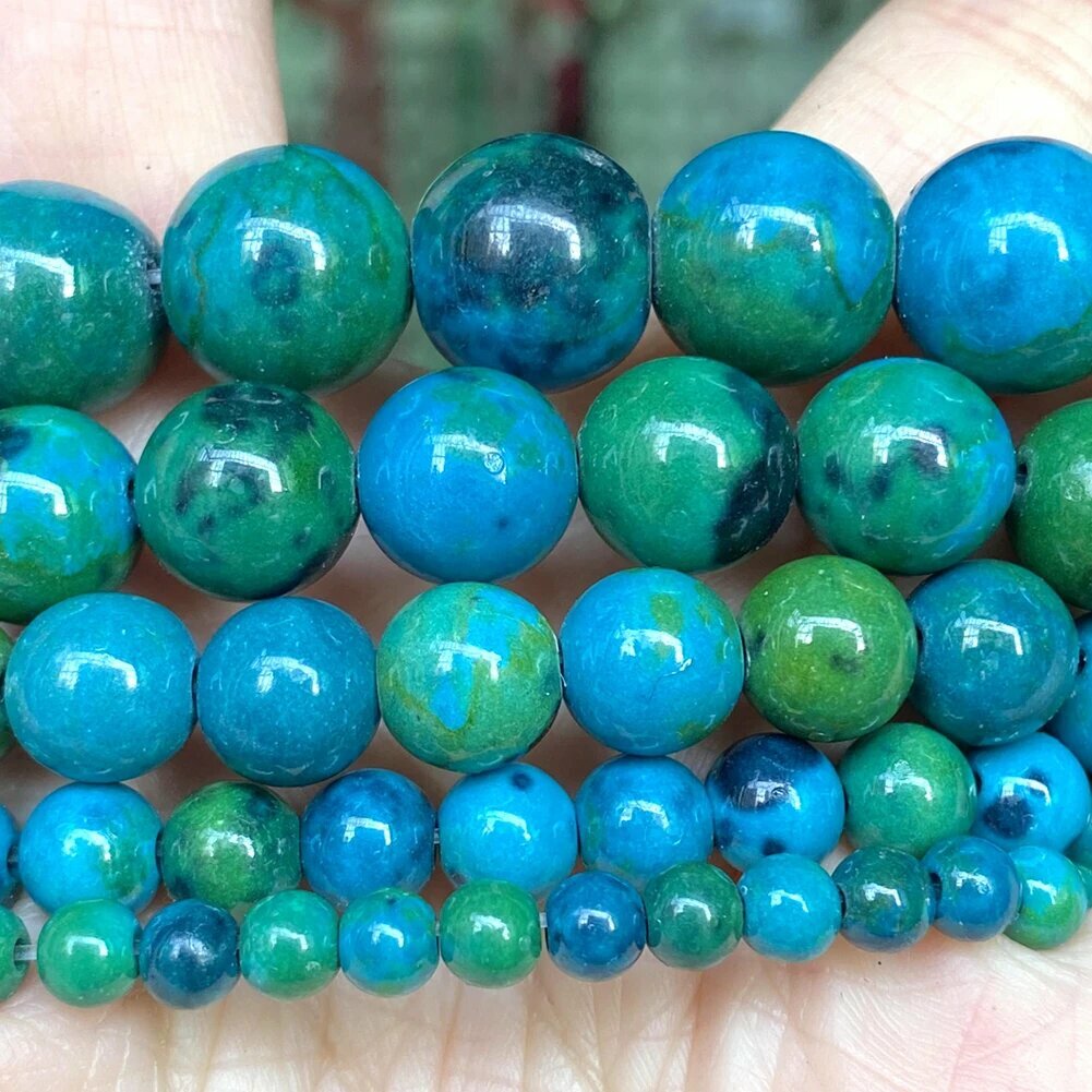 Бусины из натурального камня fascinante viento 4-10 мм 10mm Approx 37pcs, Chrysocolla