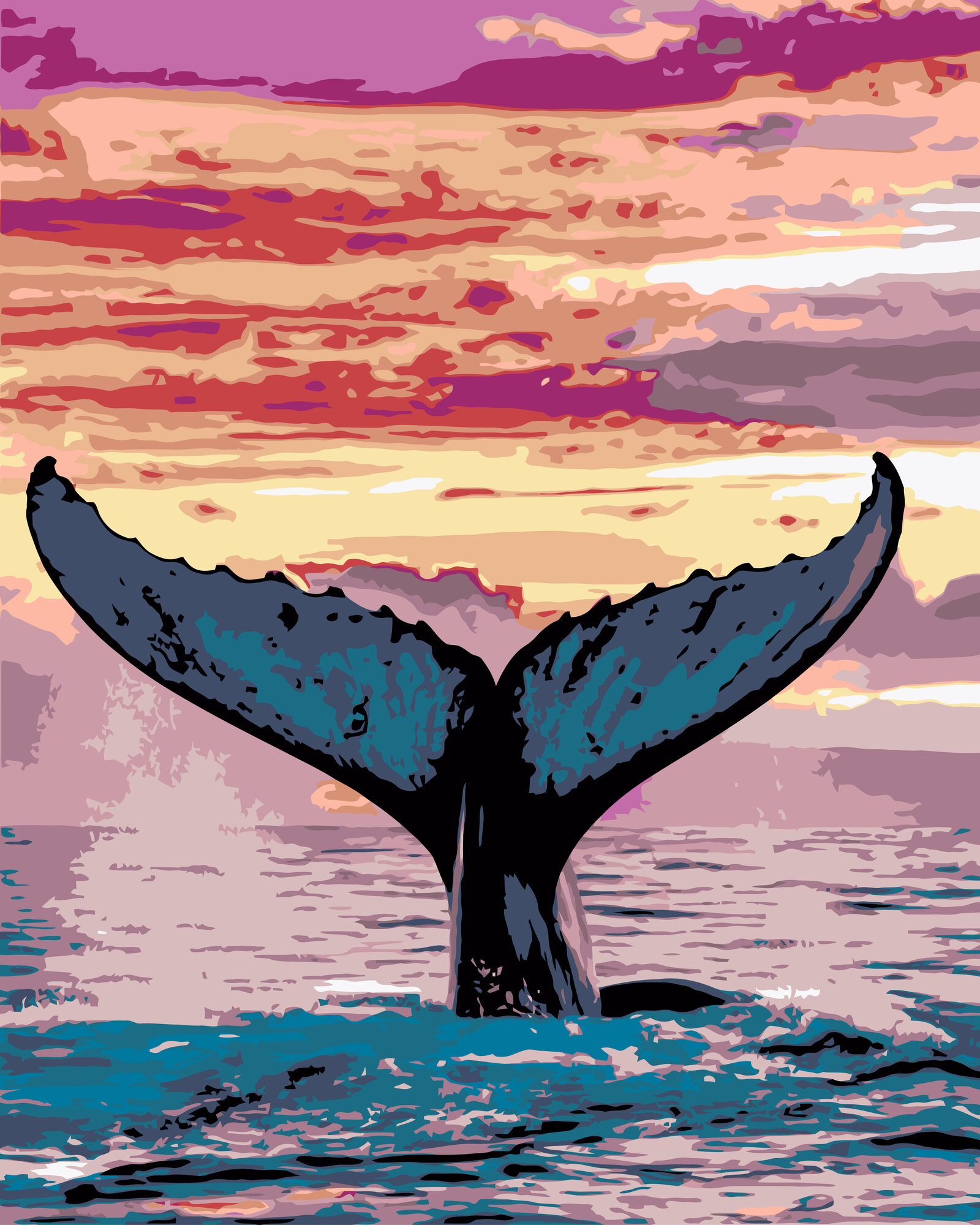 Картина по номерам V-693 "Хвост Кита", 40x50 см