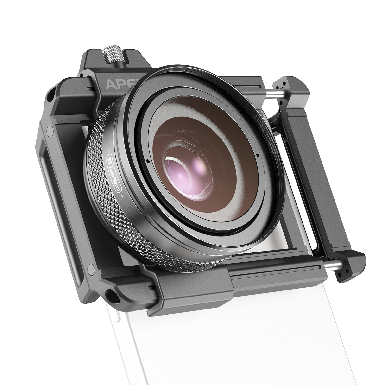 APEXEL APL-ZM100 универсальная макро-оптика для телефонов с увеличением 10X-20X, алюминиевый сплав, F1.05, подходит для iPhone 15/14/13/12 и Android