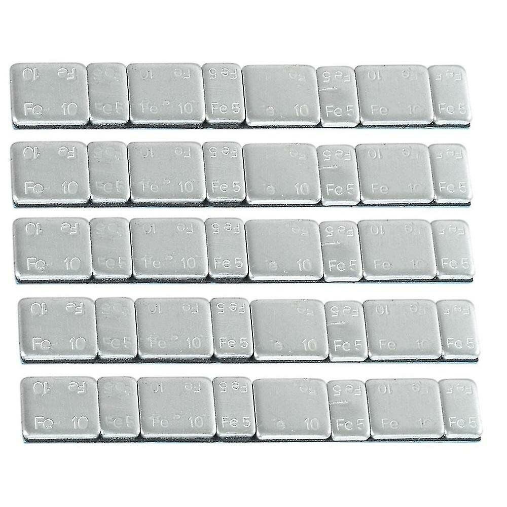40 штук Металлические Контрвесы Блоки Баланса, Автомобильные Блоки Баланса Шин Металлические Контрвесы Клеевые Стальные Блоки Баланса, Материал: Сталь, Цвет: Серебристый, Тип: 5+10г, 5г, 20г, 25г, 30г, 50г (доступно по выбору)