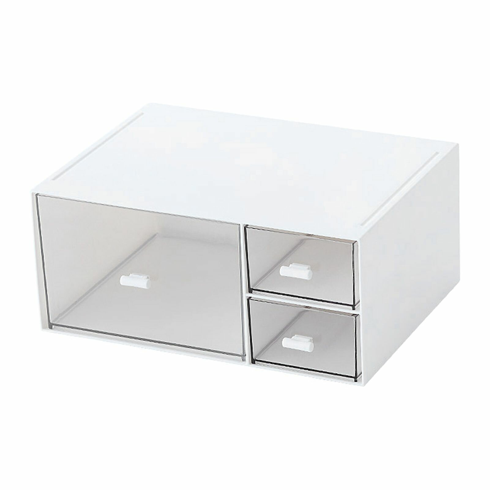 Большие ящики-органайзеры для стола, многофункциональные прозрачные канцелярские принадлежности, косметические контейнеры для хранения туалетного столика в офисе, ванной комнаты