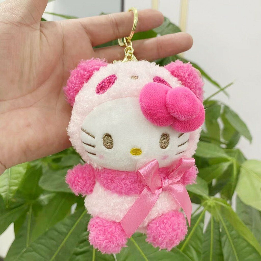 Soft and cuddly kuromi plush toy keychain for kids and adults alike hello kitty keychain