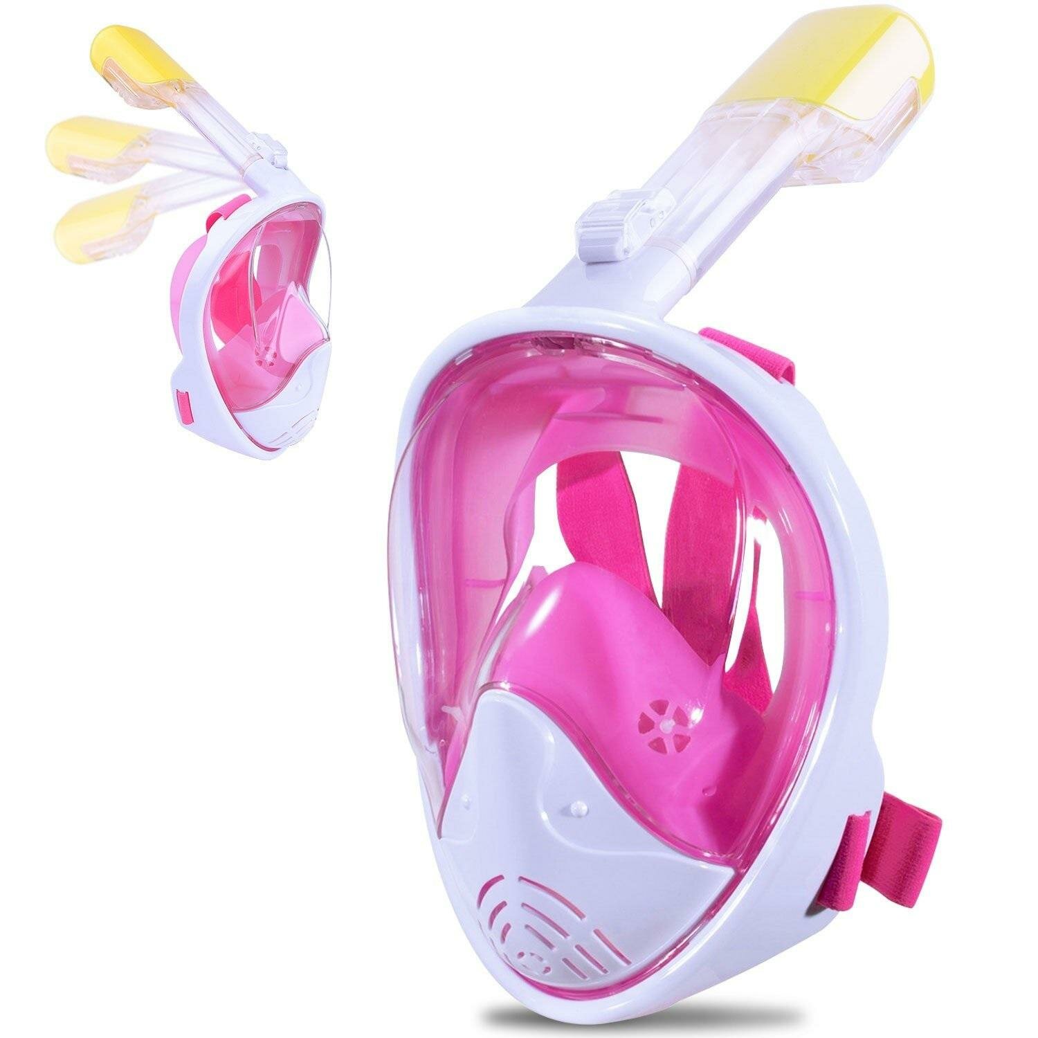 Полнолицевая маска для плавания (снорклинга) с креплением для экшн-камеры