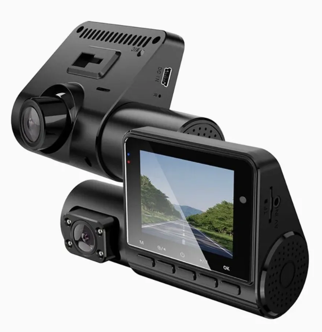 MILENI Видеорегистратор 3в1, 1920×1080, угол обзора 140°, цвет черный