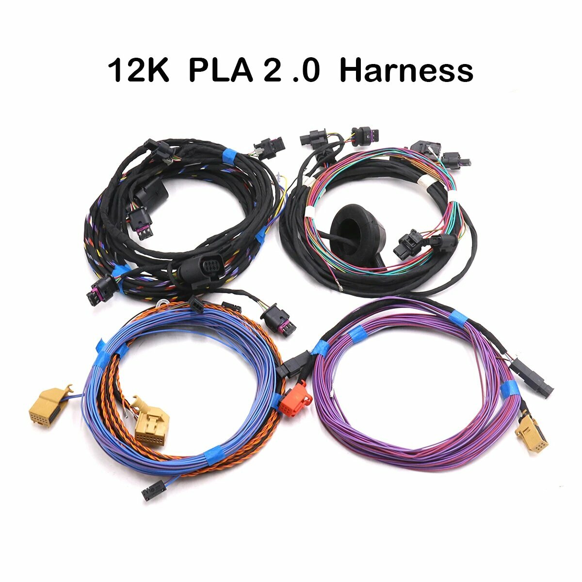 Комплект для установки переднего и заднего парковочного радара (12K PLA 2.0) с кабелями для Golf 6