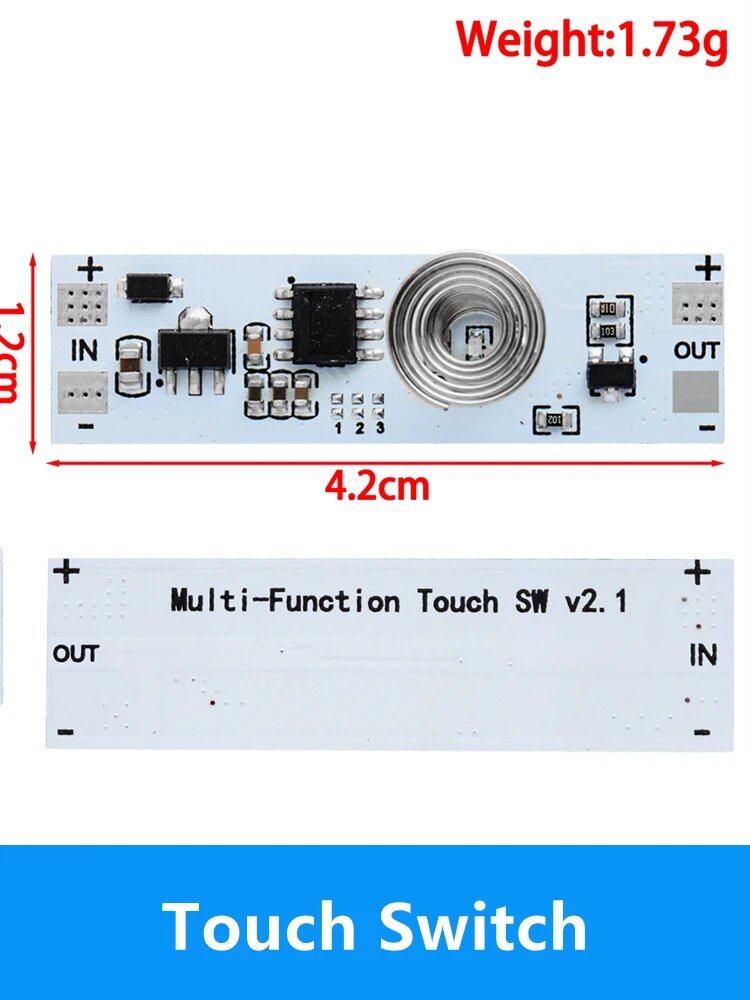 Датчик прикосновения XK-GK-4010A Baishundianzi 10PCS, Touch Switch Module