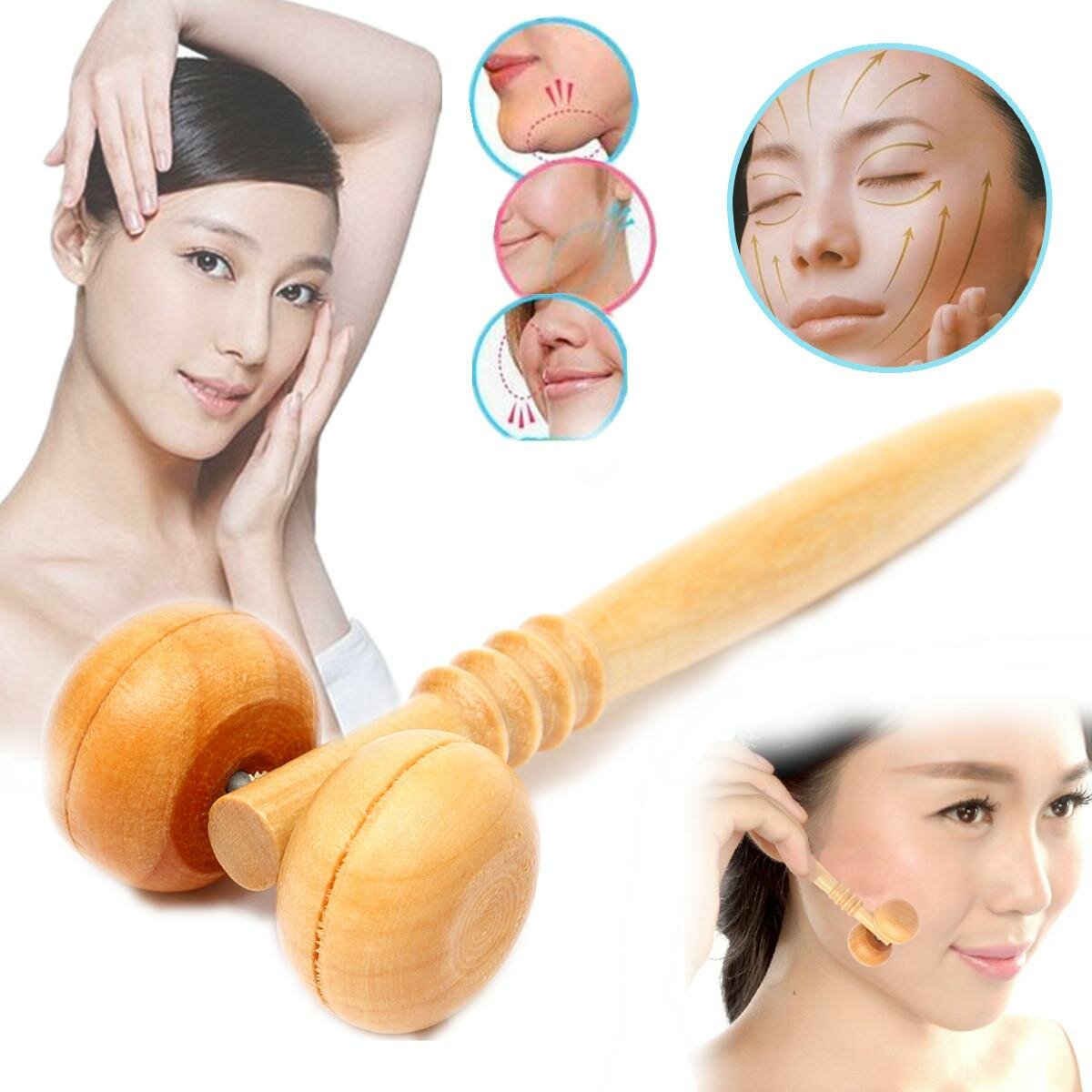 Деревянный шариковый роликовый массажер для здоровья Инструмент Рефлексотерапия для рук, лица, тела, терапия для релаксации